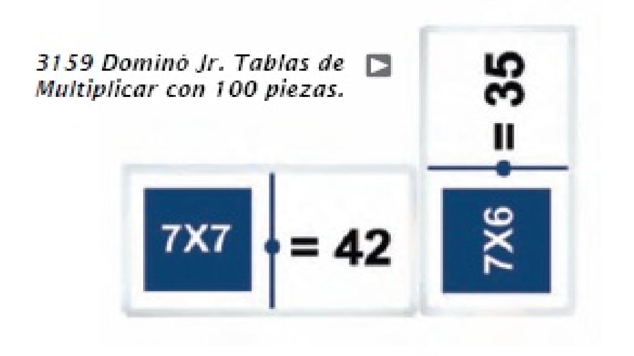 Dominó Jr Tablas de Multiplicar